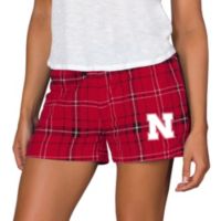Concepts Sport Women's Nebraska Cornhuskers Scarlet/Black Plaid Ultimate Flannel Shorts | Dick's ...