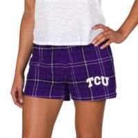 Concepts Sport Women's TCU Horned Frogs Purple/Black Plaid Ultimate Flannel Shorts | Dick's ...