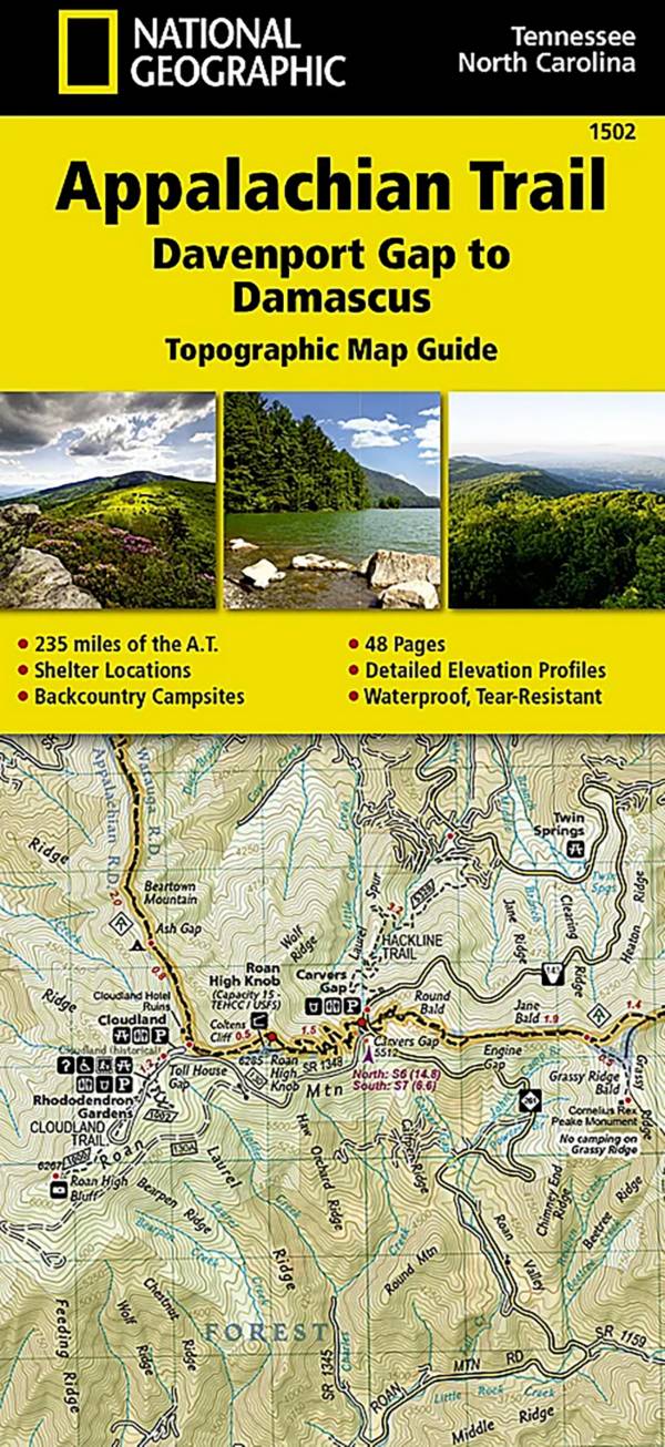 National Geographic AT Davenport Gap NC, TN Map | Publiclands