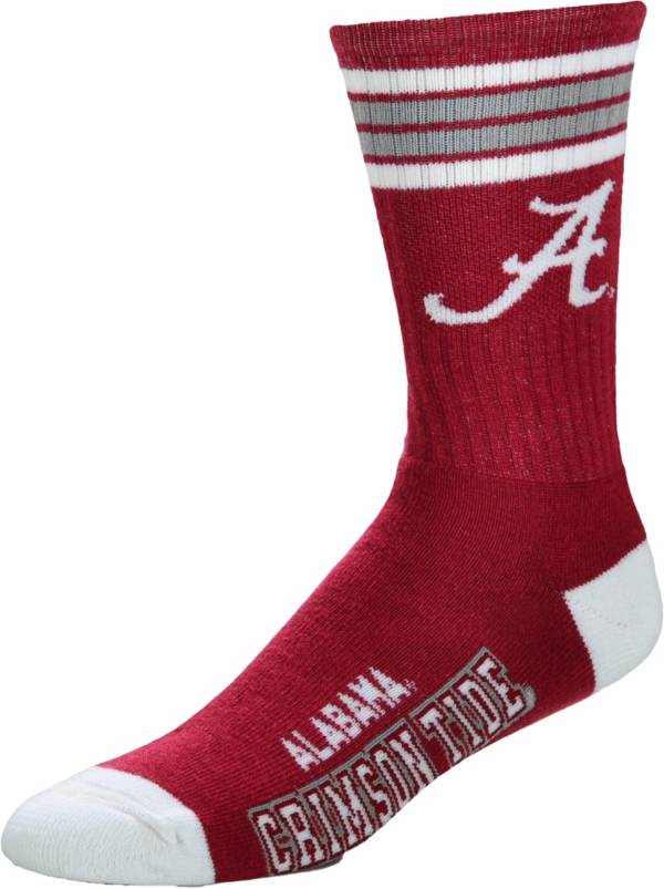 For Bare Feet Youth Alabama Crimson Tide 4-Stripe Deuce Socks | Dick's ...