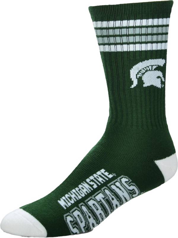 For Bare Feet Youth Michigan State Spartans 4-Stripe Deuce Socks | Dick ...