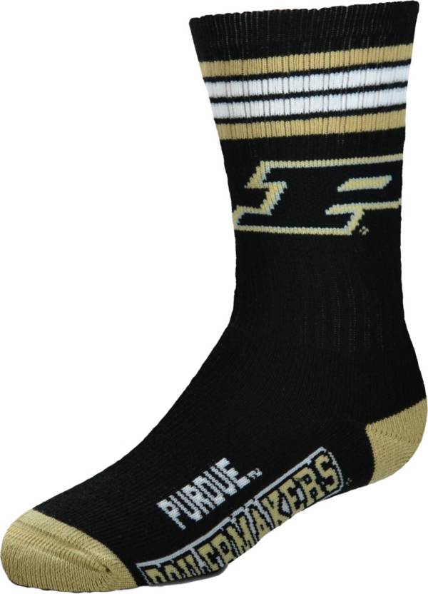 For Bare Feet Youth Purdue Boilermakers 4-Stripe Deuce Socks | Dick's ...