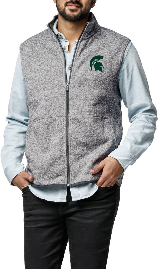 League-Legacy Men's Michigan State Spartans Grey Saranac Vest | Dick's ...