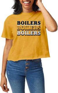 League-Legacy Women's Purdue Boilermakers Old Gold Clothesline Cotton ...