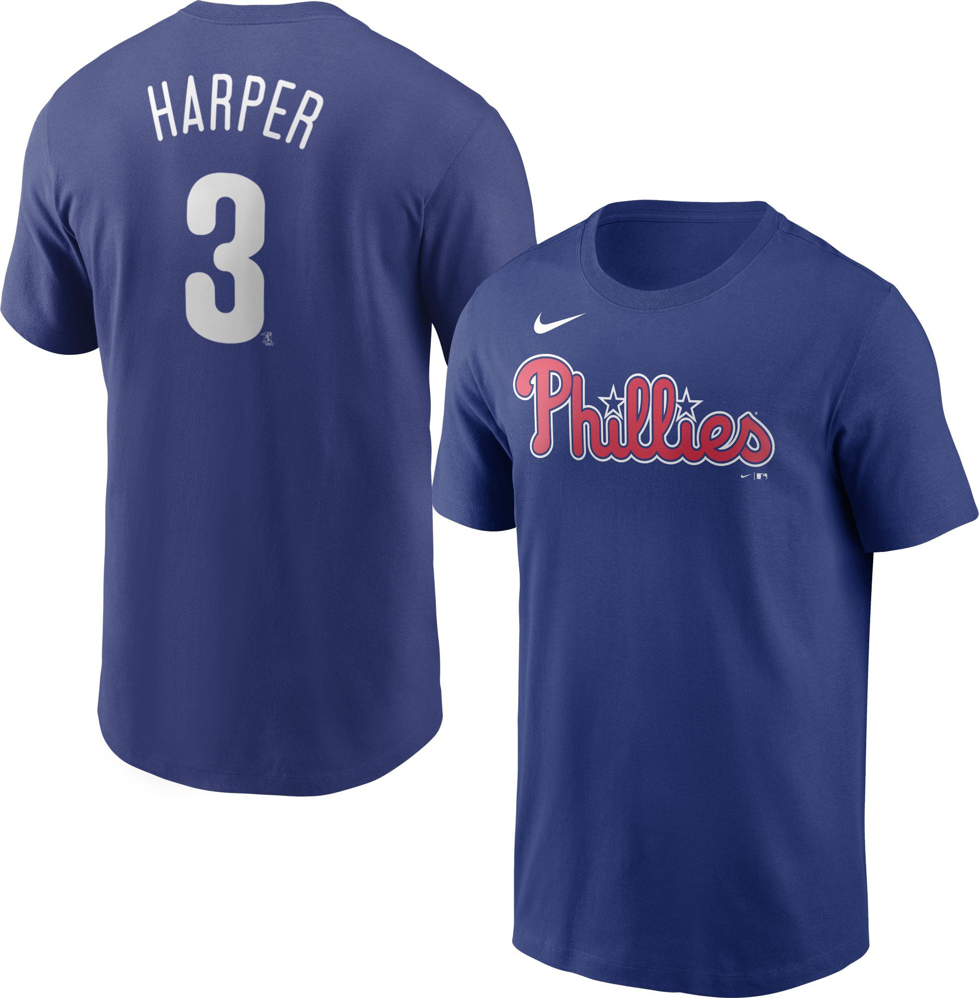Nike Men's Philadelphia Phillies Bryce Harper #3 Royal T-Shirt - Big ...