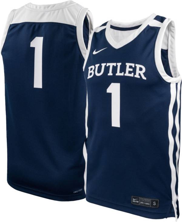 Nike Men's Butler Bulldogs #1 Blue Replica Basketball Jersey | Dick's ...