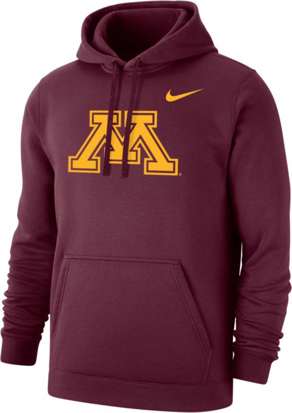 Nike Men's Minnesota Golden Gophers Maroon Club Fleece Pullover Hoodie ...