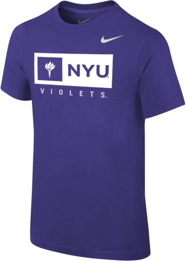 Nike Youth NYU Violets NYU Purple Core Cotton Wordmark T-Shirt | Dick's ...