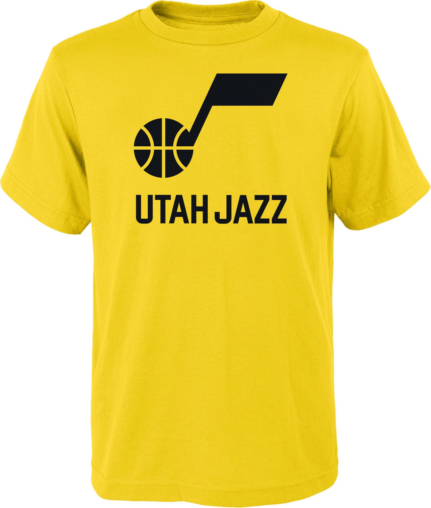 Outerstuff Youth Utah Jazz Yellow Logo T- Shirt International Shipping