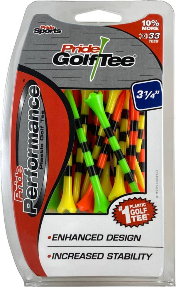 Pride Performance 3.25" Striped Fruit Mix Golf Tees - 33 Pack | Golf Galaxy