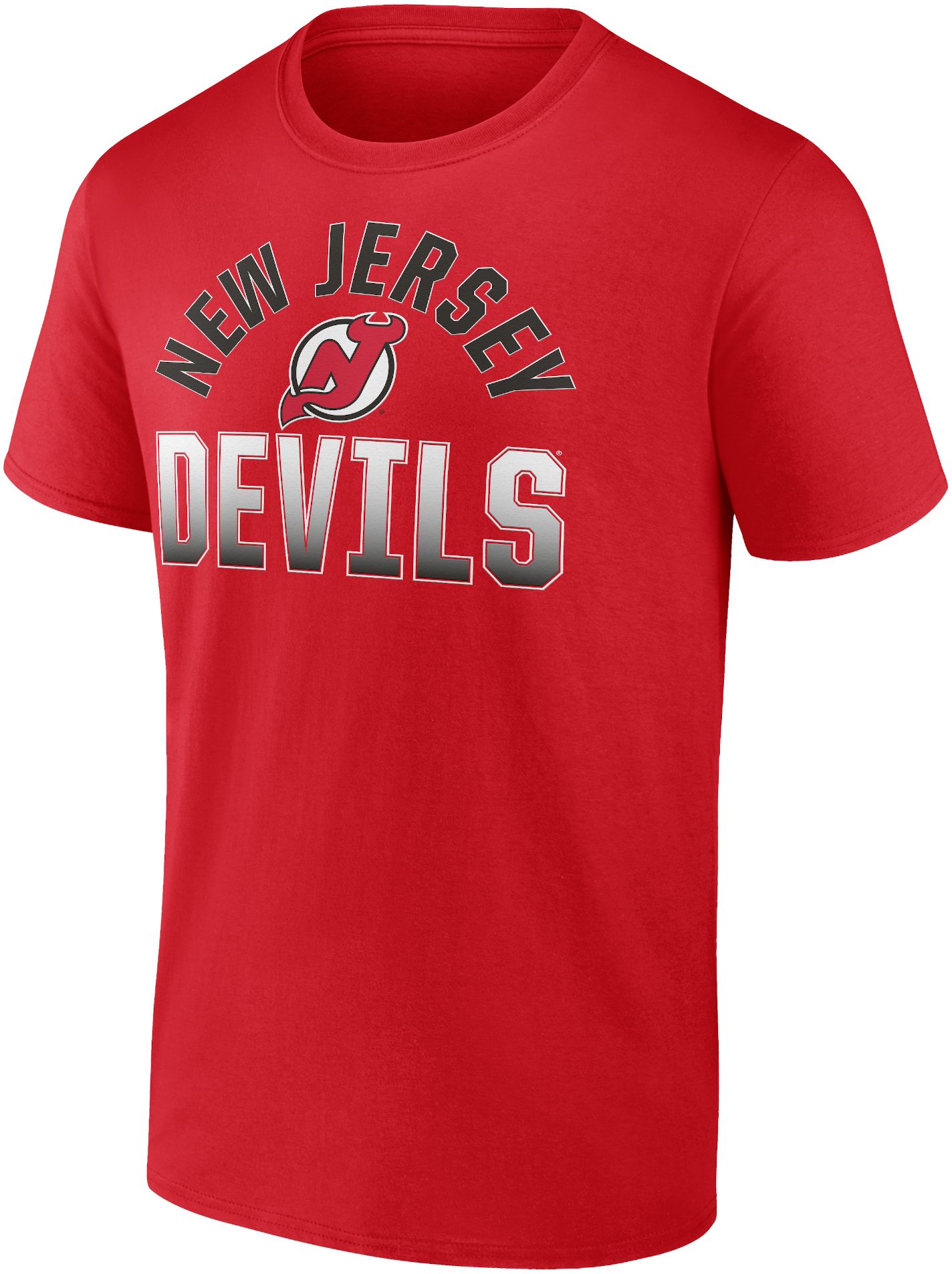 Fanatics Nhl Adult New Jersey Devils Wordmark Red T-Shirt International ...