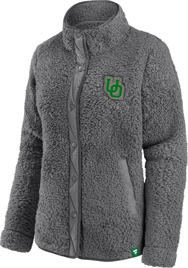 NCAA Women's Oregon Ducks Grey Iconic Sherpa Full Snap Jacket | Dick's ...