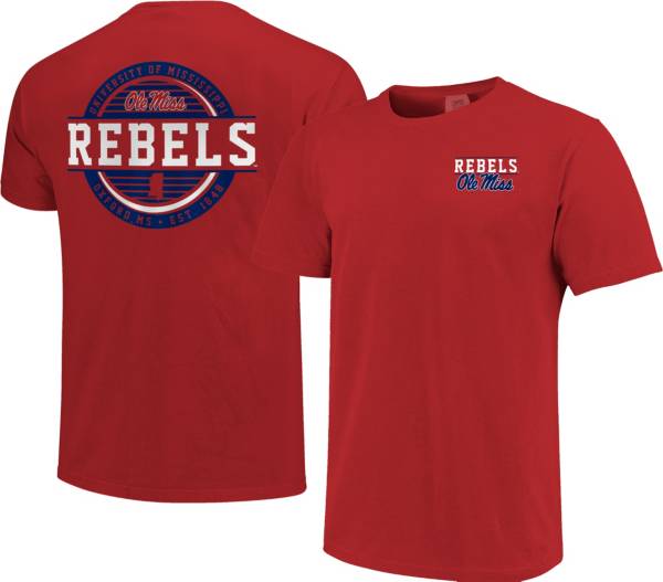 Image One Men's Ole Miss Rebels Red Striped Stamp T-Shirt | Dick's ...