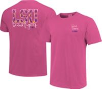Image One Women's LSU Tigers Pink Large Script T-Shirt | Dick's ...