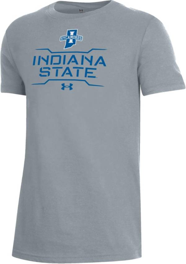 Under Armour Youth Indiana State Sycamores Grey Performance Cotton T ...