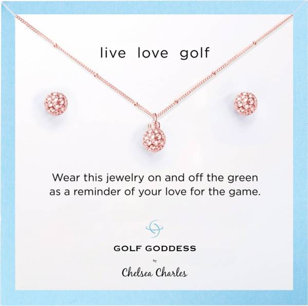 Chelsea Charles Golf Ball Charm Necklace & Earrings Gift Set | Golf Galaxy