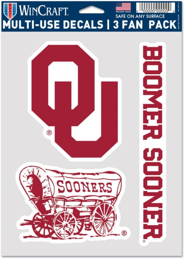 WinCraft Oklahoma Sooners 3 Pack Fan Decal | Dick's Sporting Goods