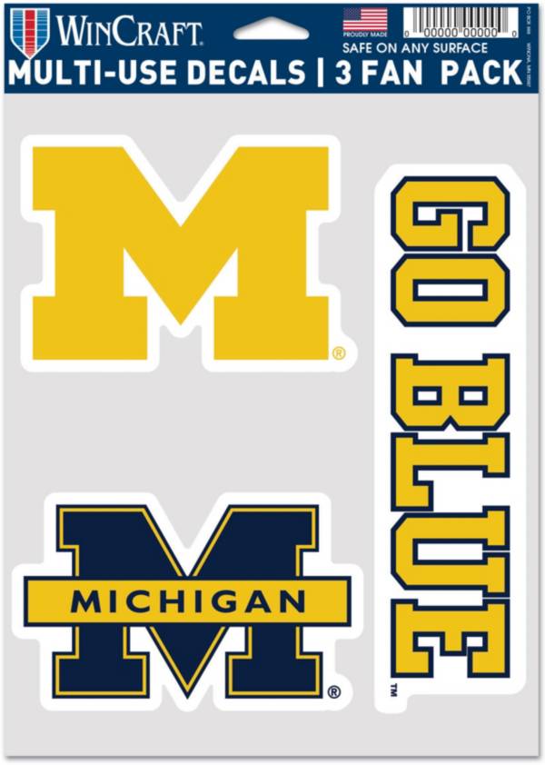 Wincraft Michigan Wolverines 3 Pack Fan Decal Dicks Sporting Goods