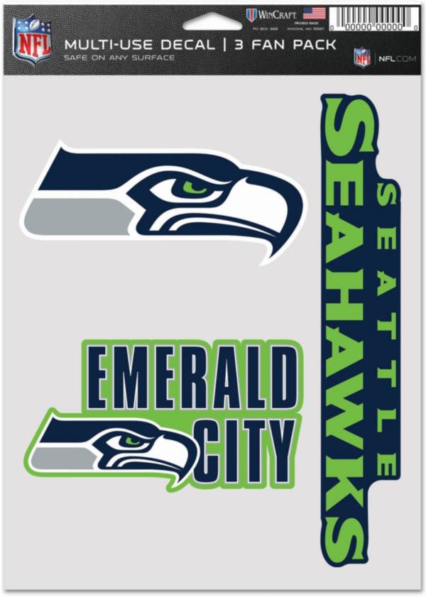Logo Seattle Seahawks 3-Pack Fan Decal | Dick's Sporting Goods