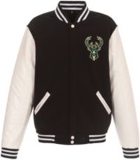 JH Design Men's Milwaukee Bucks Black Varsity Jacket | Dick's Sporting ...