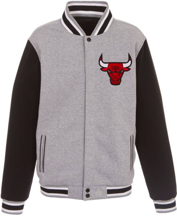 JH Design Men's Chicago Bulls Grey Reversible Fleece Jacket | Dick's ...