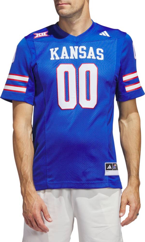 adidas Men's Kansas Jayhawks Blue Premier Replica Football Jersey ...