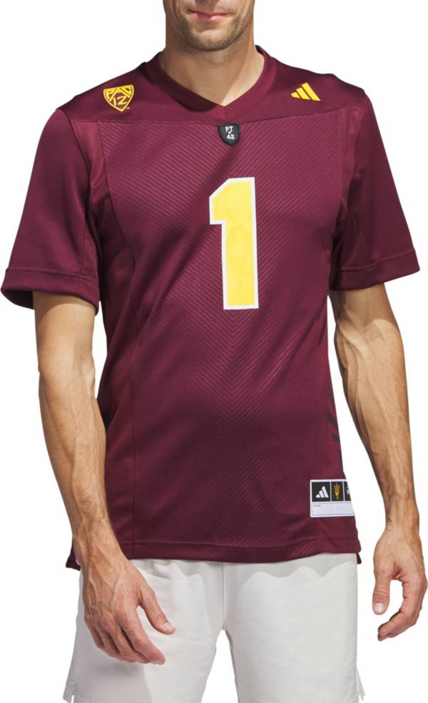 adidas Men's Arizona State Sun Devils Maroon Premier Replica Football ...