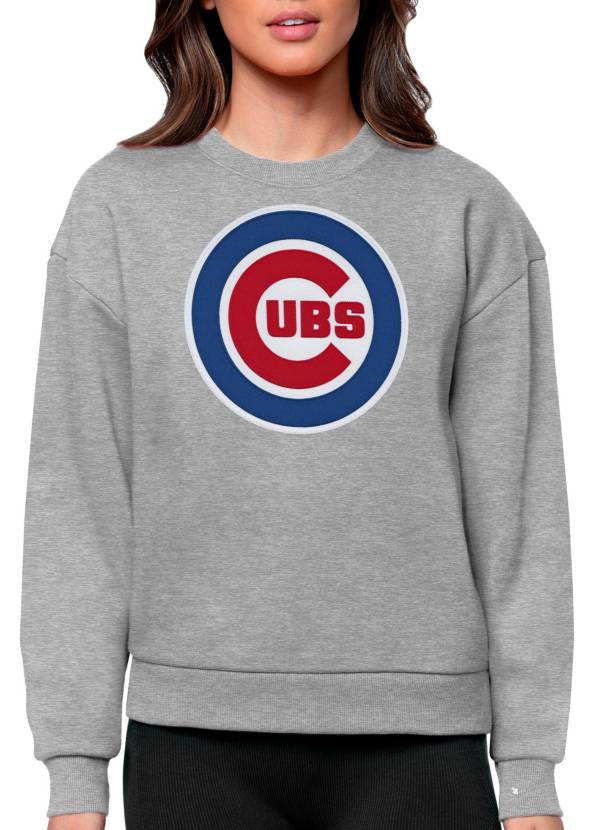 Antigua Women's Chicago Cubs Gray Victory Crew Pullover | Dick's ...