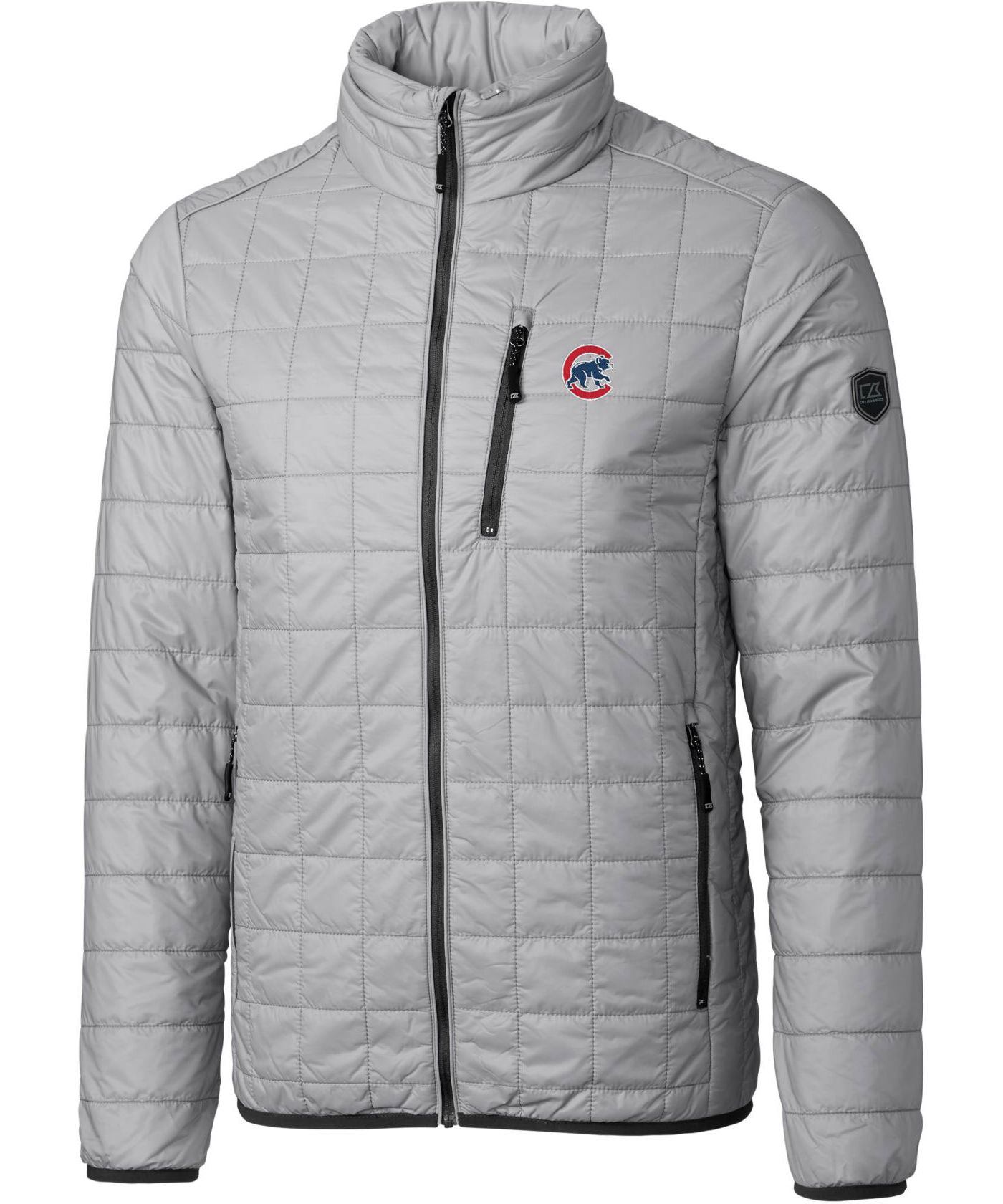 Cutter And Buck Mens Chicago Cubs Eco Insulated Full Zip Puffer Jacket