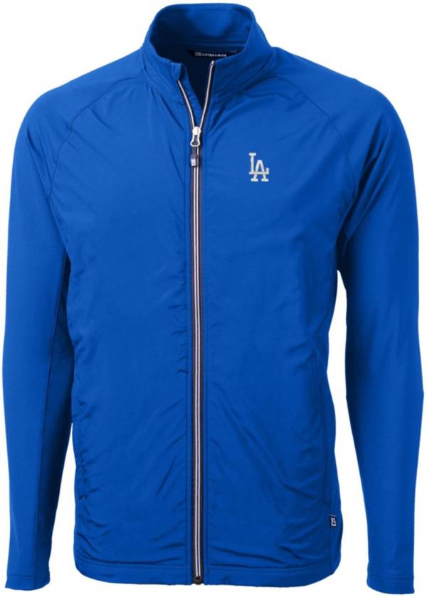 Cutter & Buck Men's Los Angeles Dodgers Blue Eco Knit Hybrid Jacket ...