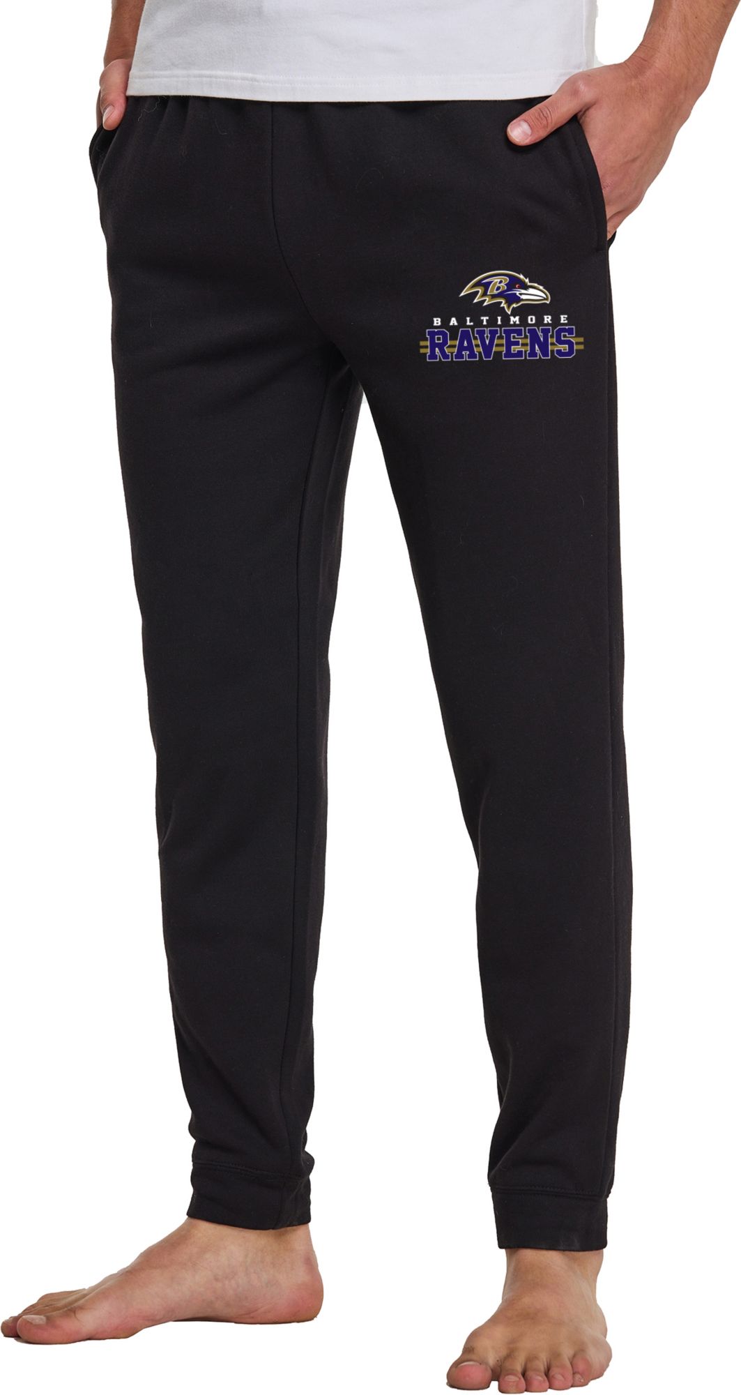 Concepts Sport Men's Baltimore Ravens Black Biscayne Flannel Pants ...
