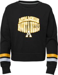 Gen2 Girls' Appalachian State Mountaineers Black 70's Crewneck ...