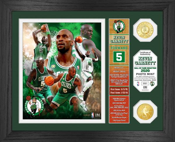 Highland Mint Boston Celtics Kevin Garnett Hall Of Fame Banner Bronze ...