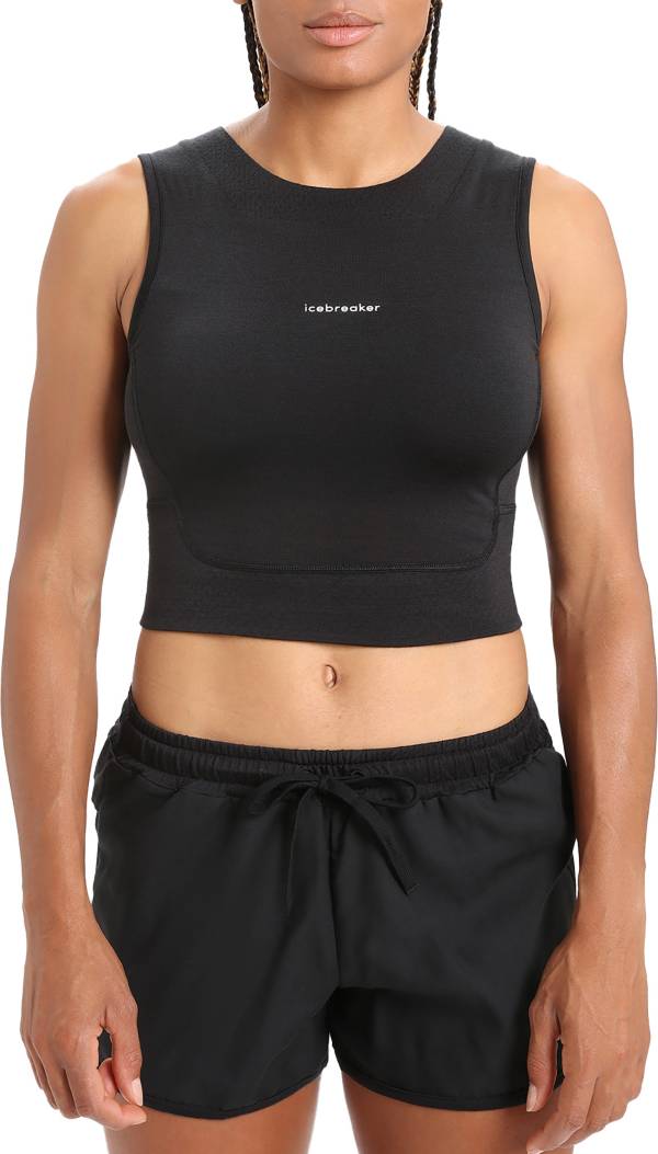 Icebreaker Womens Zoneknit Cropped Sports Bra Tank Top Publiclands