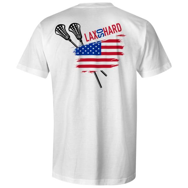 LAX SO HARD Adult American Flag Short Sleeve Lacrosse T-Shirt | Dick's ...