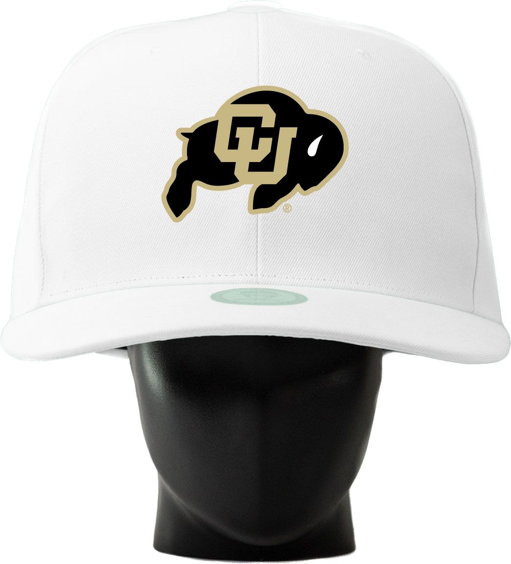 Noggin Boss Colorado Buffaloes White Oversized Hat International Shipping