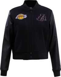 Pro Standard Women's Los Angeles Lakers Black Wool Varsity Jacket ...
