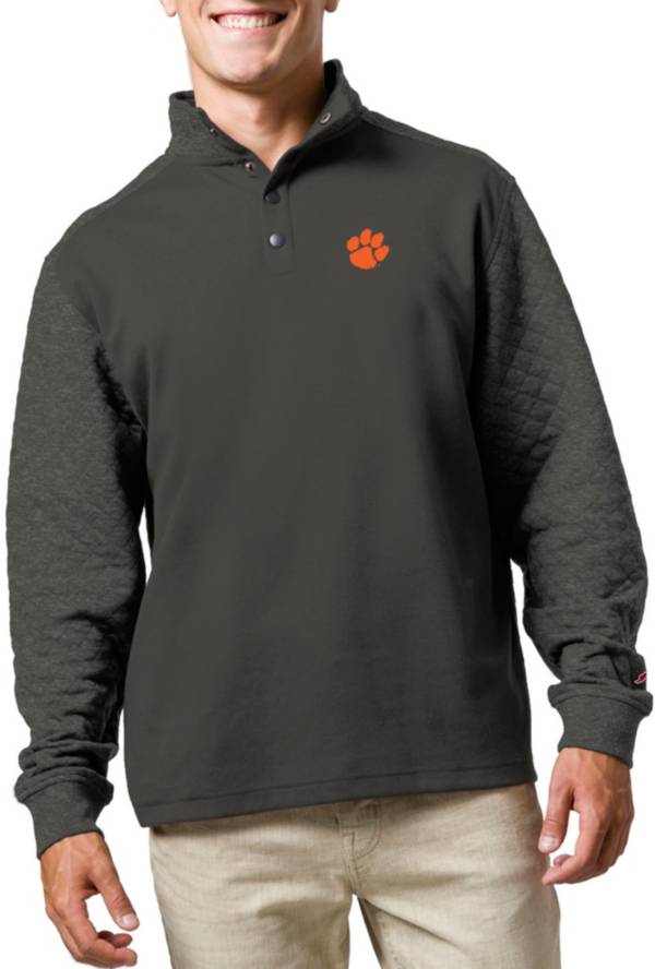 League-Legacy Men's Clemson Tigers Grey Snap Up Quilted Jacket | Dick's ...