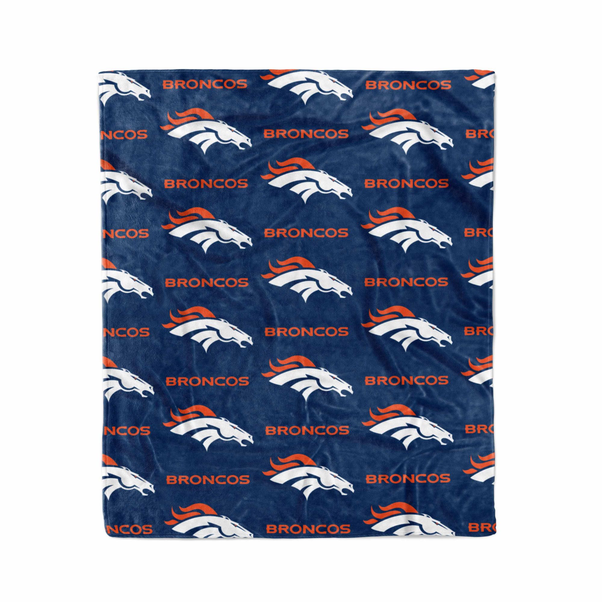 Logo Denver Broncos Plush Blanket International Shipping