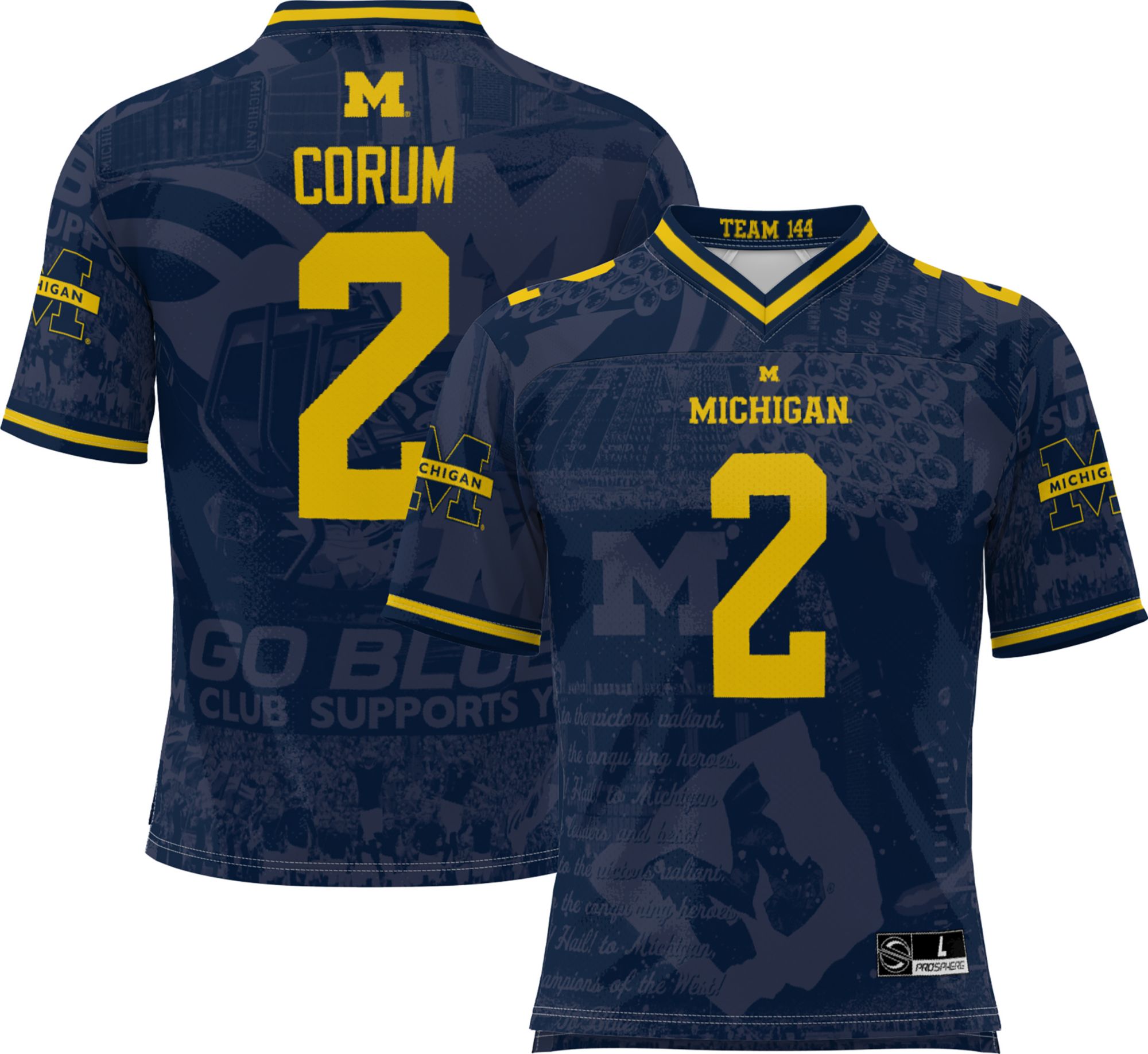 Prosphere Men's Michigan Wolverines Blake Nolan Corum #2 Blue Full ...