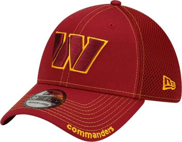 New Era Men's Washington Commanders Neo Red 39Thirty Stretch Fit Hat ...