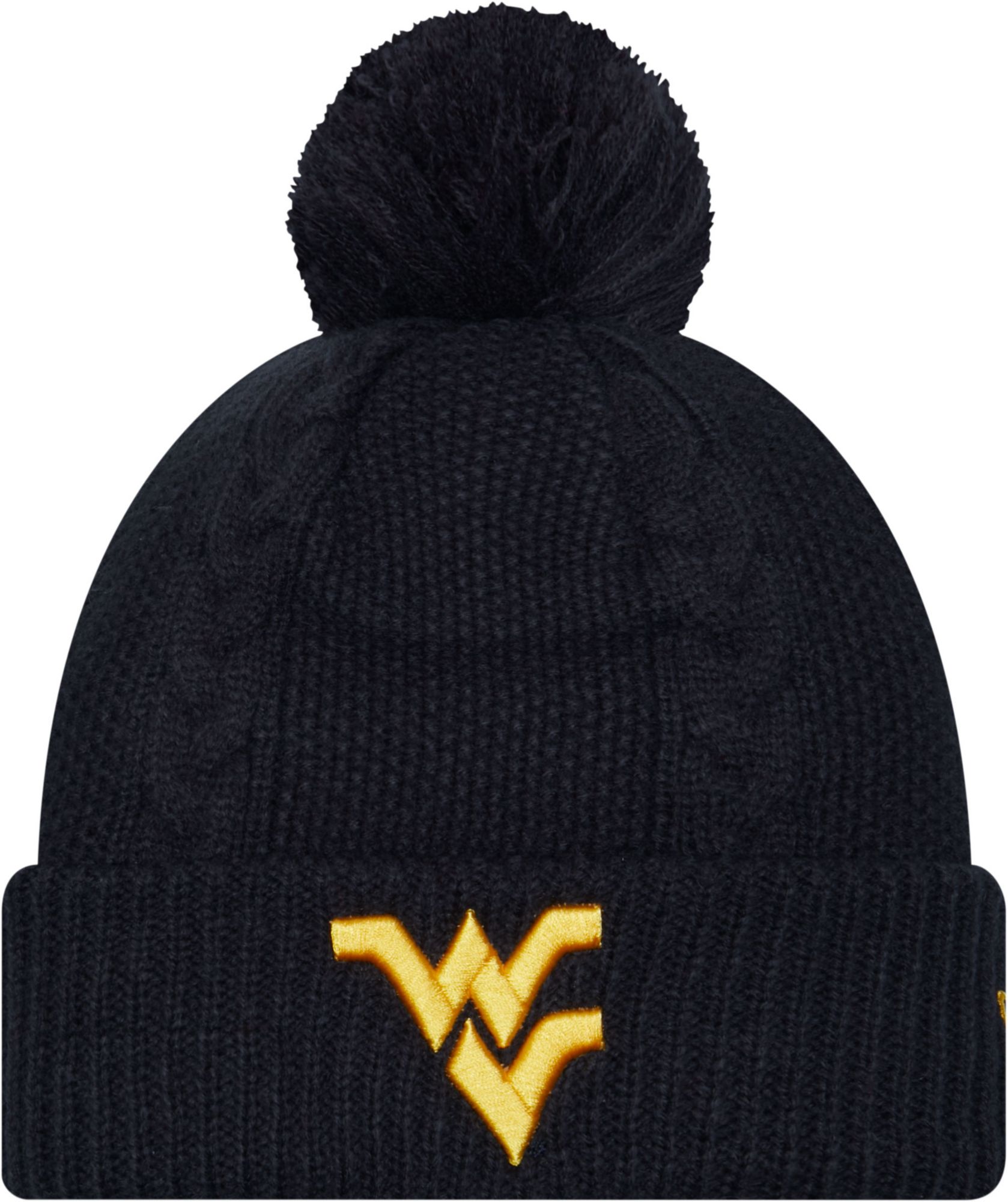 New Era Women's West Virginia Mountaineers Blue Cable Knit Beanie ...