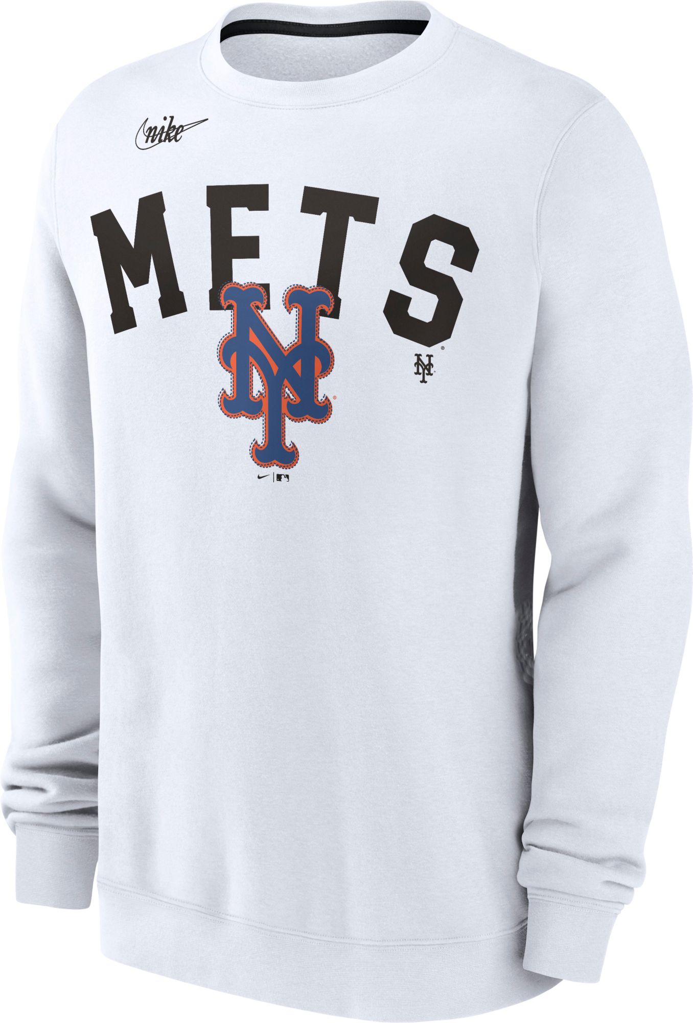 Nike Men's New York Mets White Cooperstown Long Sleeve T-Shirt - Big ...