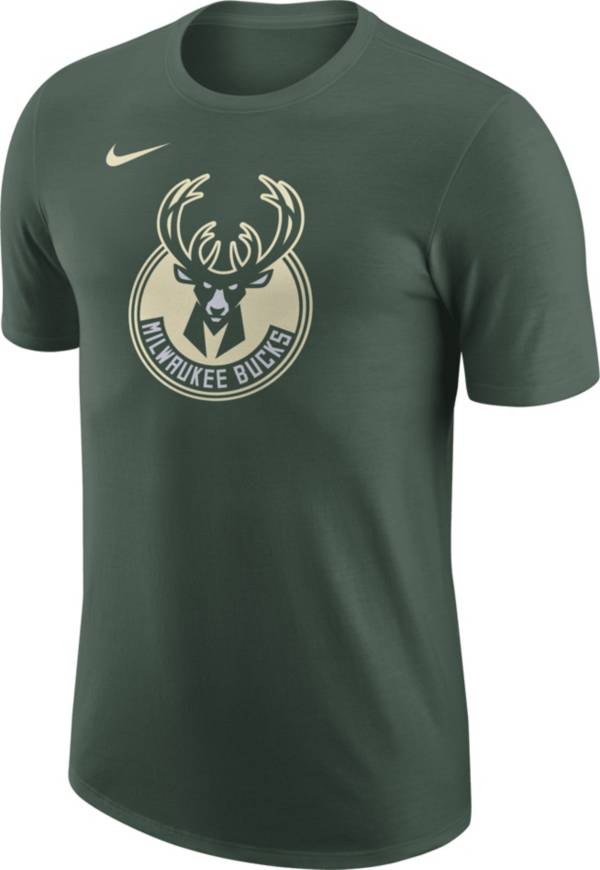 Nike Men's Milwaukee Bucks Green Essential Logo T-Shirt | Dick's ...