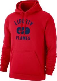Nike Men's Liberty Flames Red Club Fleece Pill Swoosh Pullover Hoodie ...