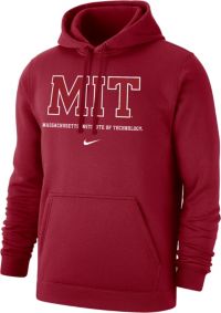 Nike Men's MIT Engineers Crimson Wordmark Club Fleece Pullover Hoodie ...