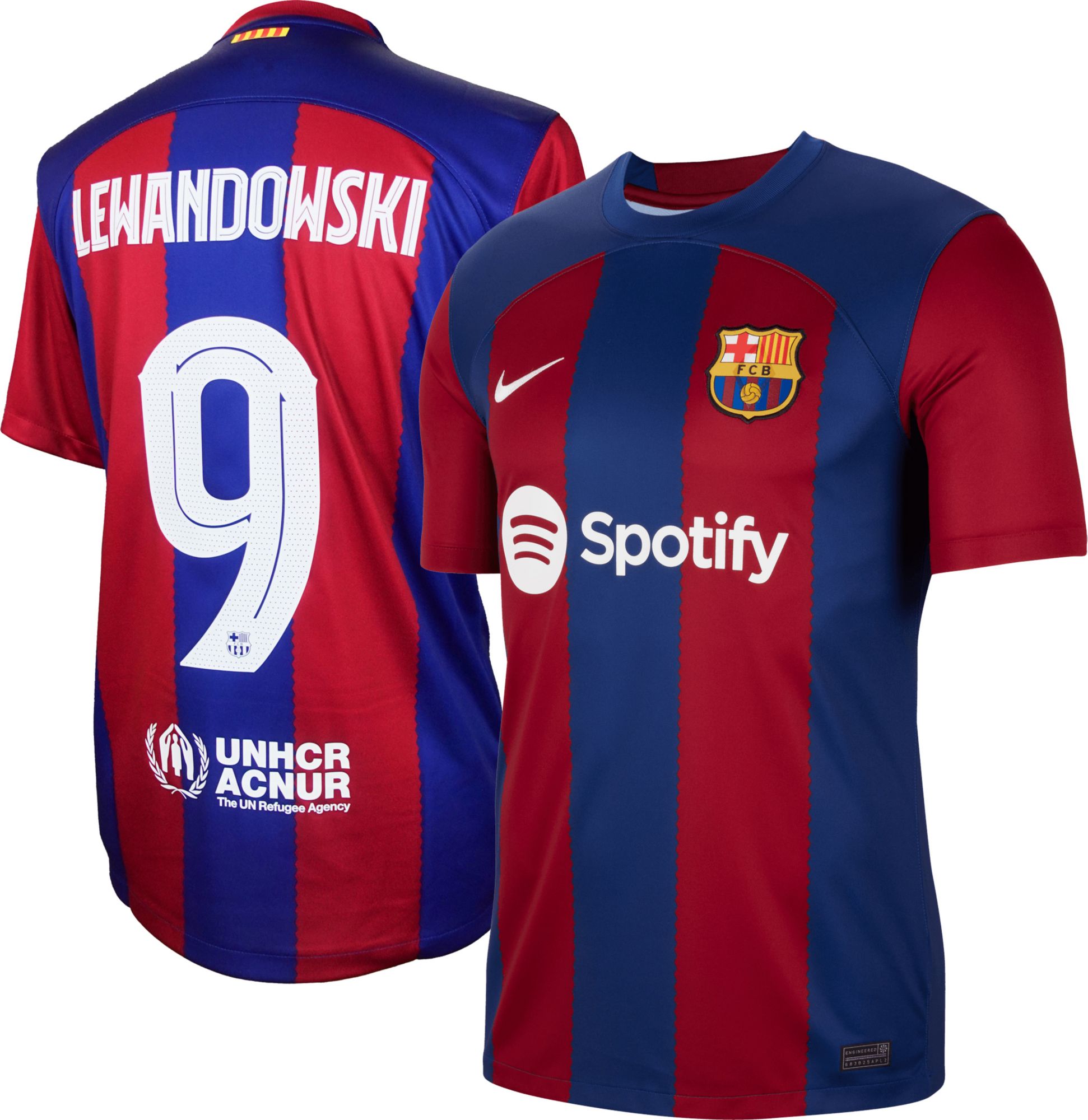 Nike Fc Barcelona Robert Lewandowski #9 Home Replica Jersey - Big Apple ...