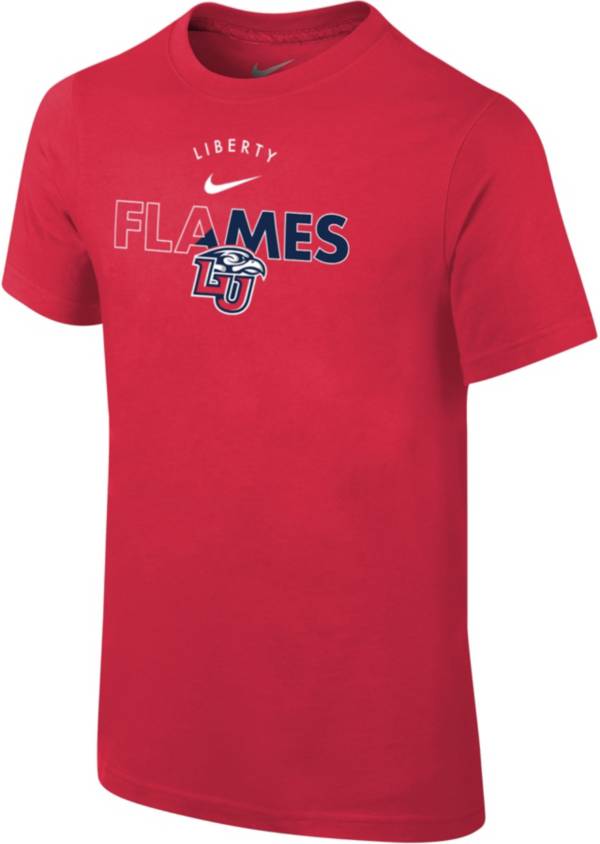 Nike Youth Liberty Flames Red Core Cotton Logo T-Shirt | Dick's ...