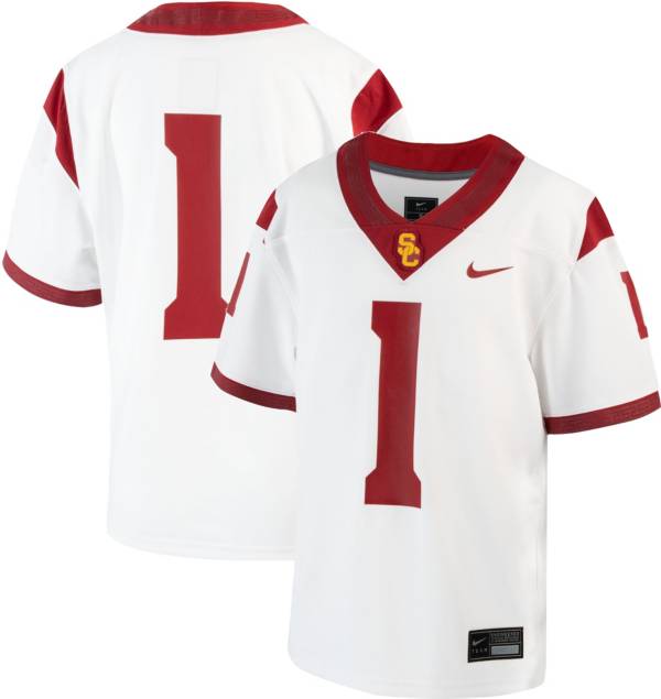 Nike Youth USC Trojans White Replica #1 Football Jersey | Dick's ...