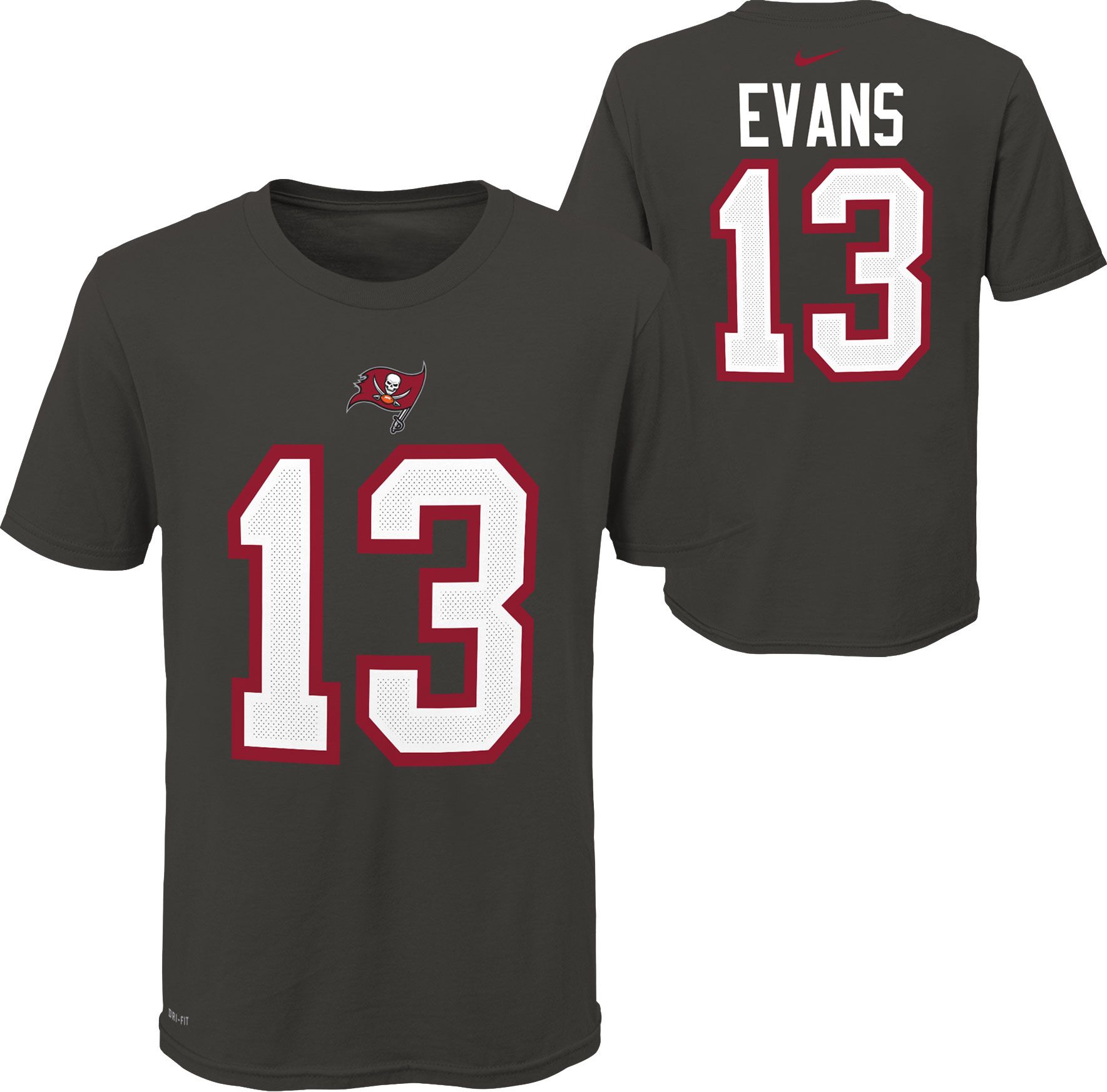 Nike Youth Tampa Bay Buccaneers Mike Evans #13 Deep Pewter T-Shirt ...